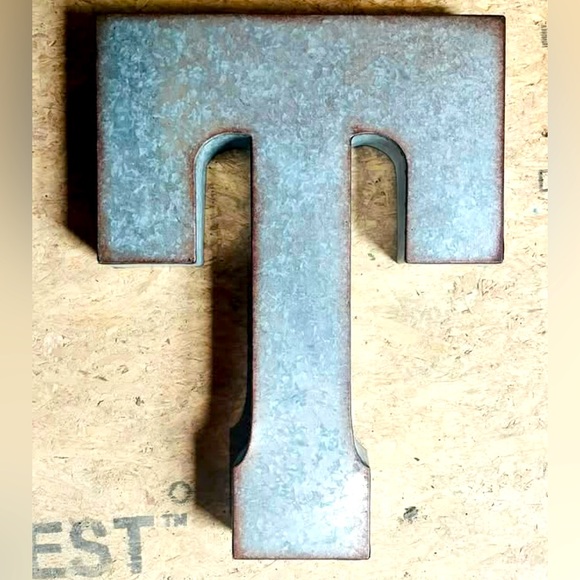 Wall Decor | Rustic Gray Galvanized Letter T Wall Decor | Poshmark